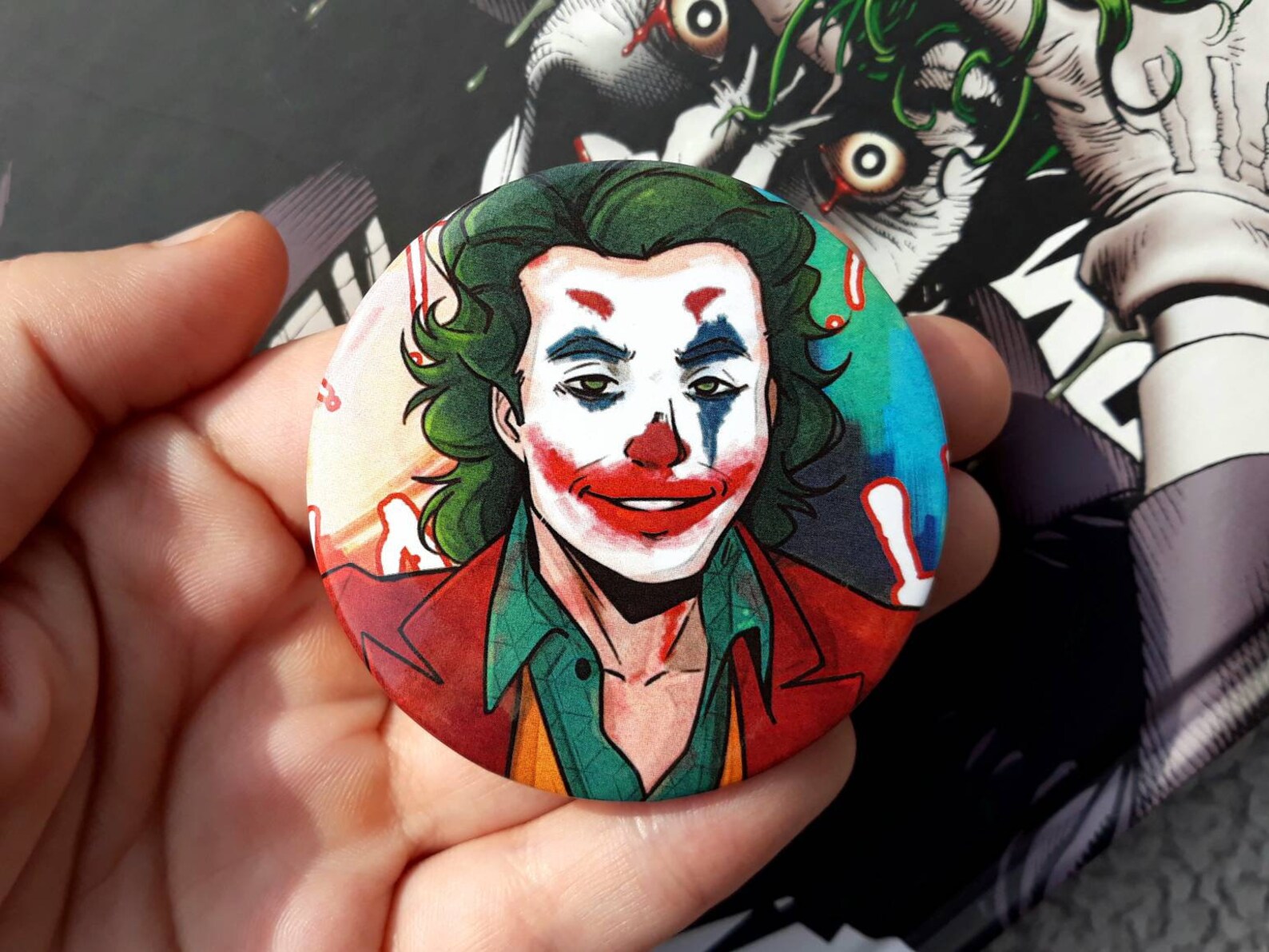Joker round badges 57mm Buttons The Joker Batman DC | Etsy