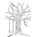 Printable Wedding Fingerprint Tree With Swing, Floral Elements ...