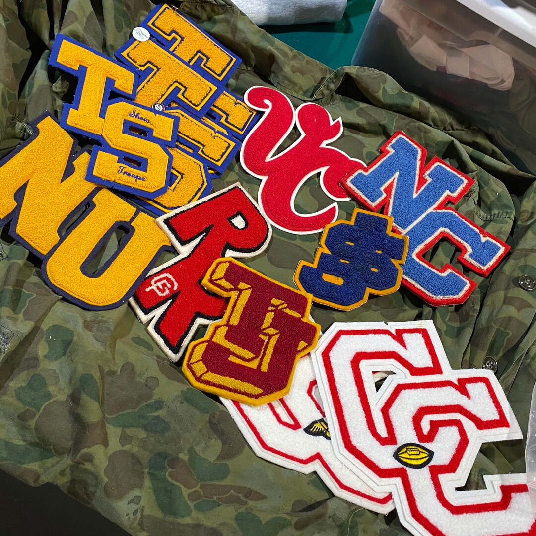 Vintage Varsity Letterman Patch Double Letters - Etsy