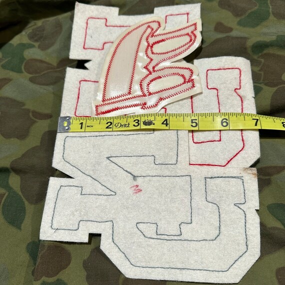 Vintage Varsity Letterman Patch - Double letters - Gem