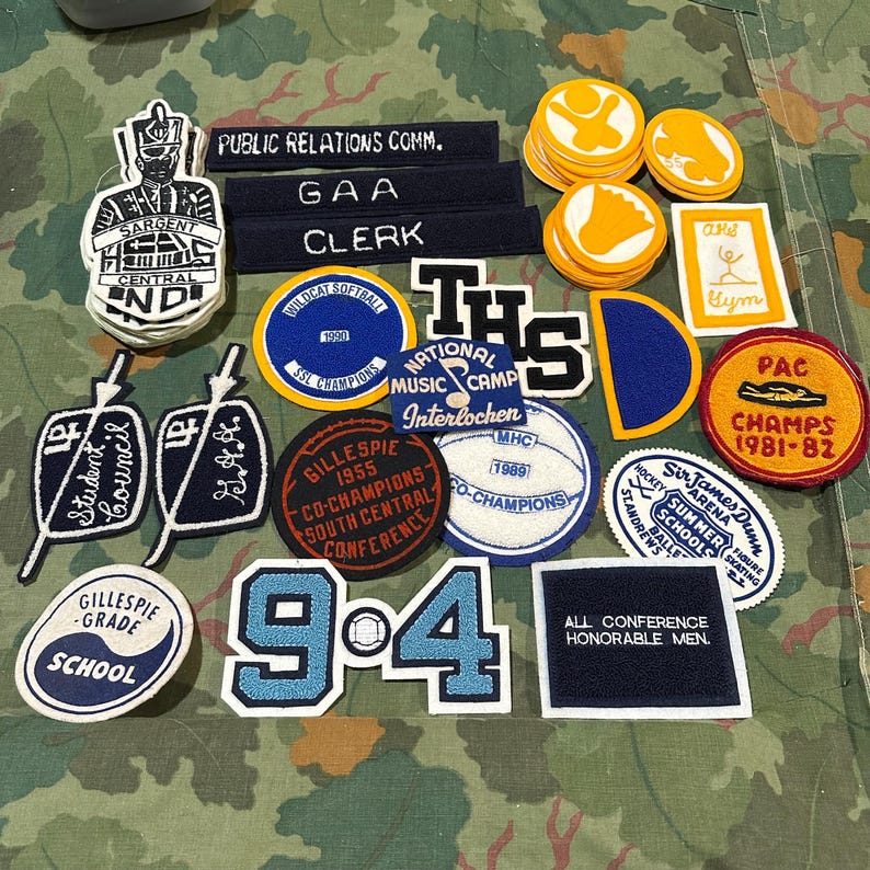 Vintage Varsity Club Patches Sports Balls and More - Etsy