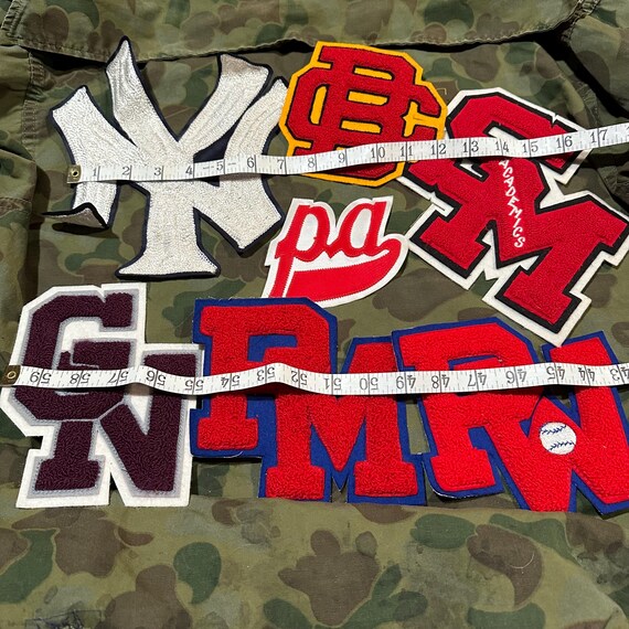 Vintage Varsity Letterman Patch - Double letters - Gem