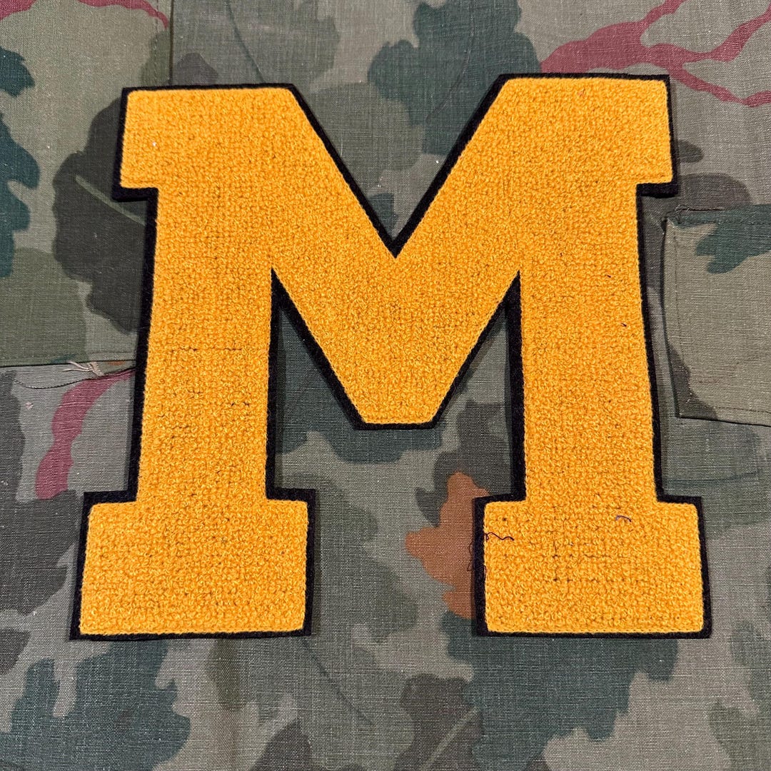 Vintage Varsity Patch M Letterman 8 Inches - Etsy