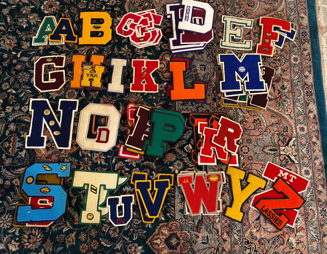 Vintage Varsity Patch W Red 6 Inches - Etsy