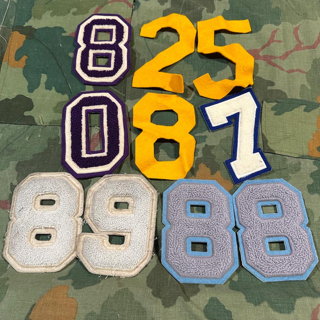 Vintage Varsity Letterman Patch - Medium 4 Inches Numbers - Etsy