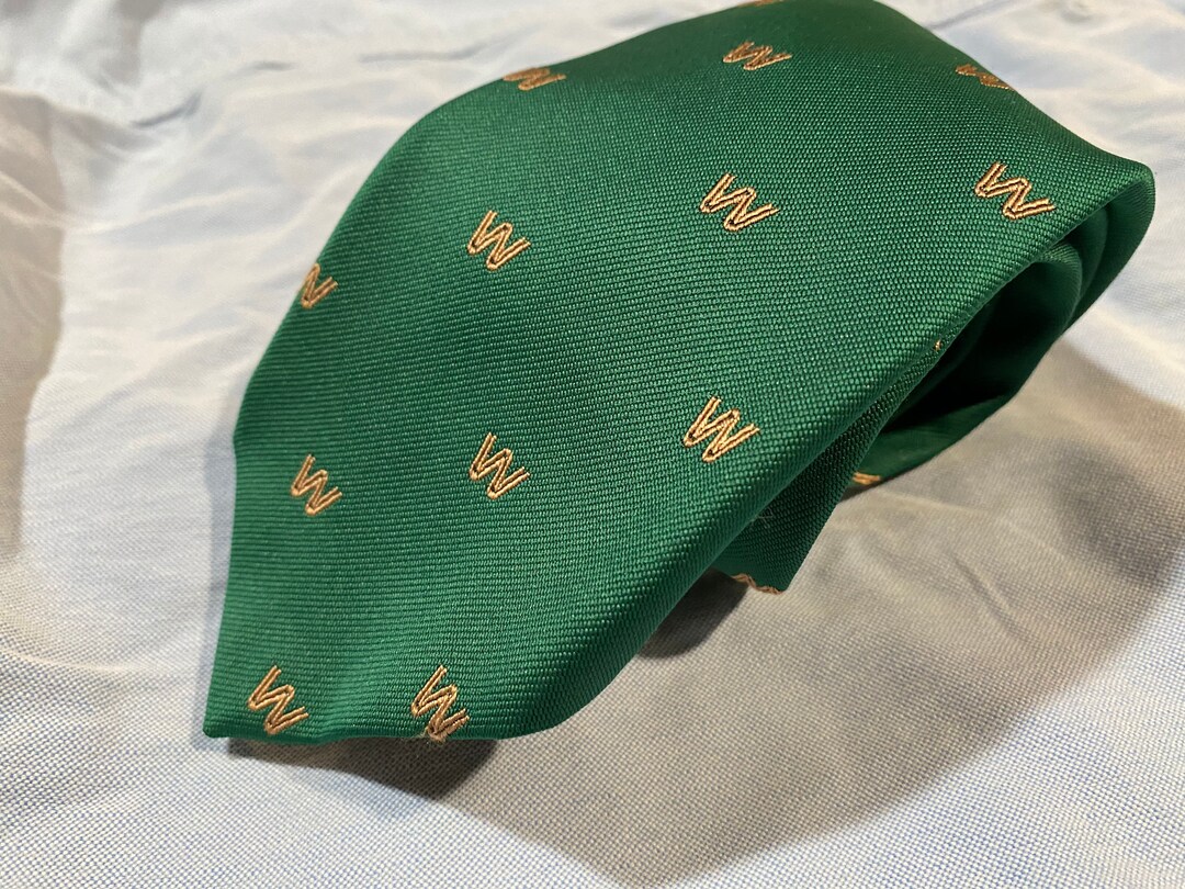 Vintage W Monogram Tie - Classic! - Etsy