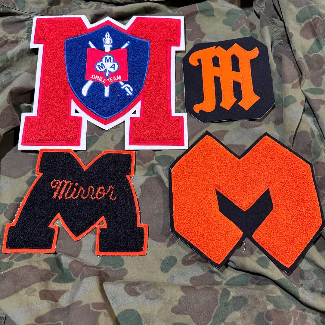 Large Varsity Letter M Chenille Patch 9 Inches Letterman - Etsy