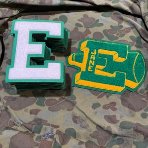 Vintage Varsity Patch - E 6+ Inches - Etsy