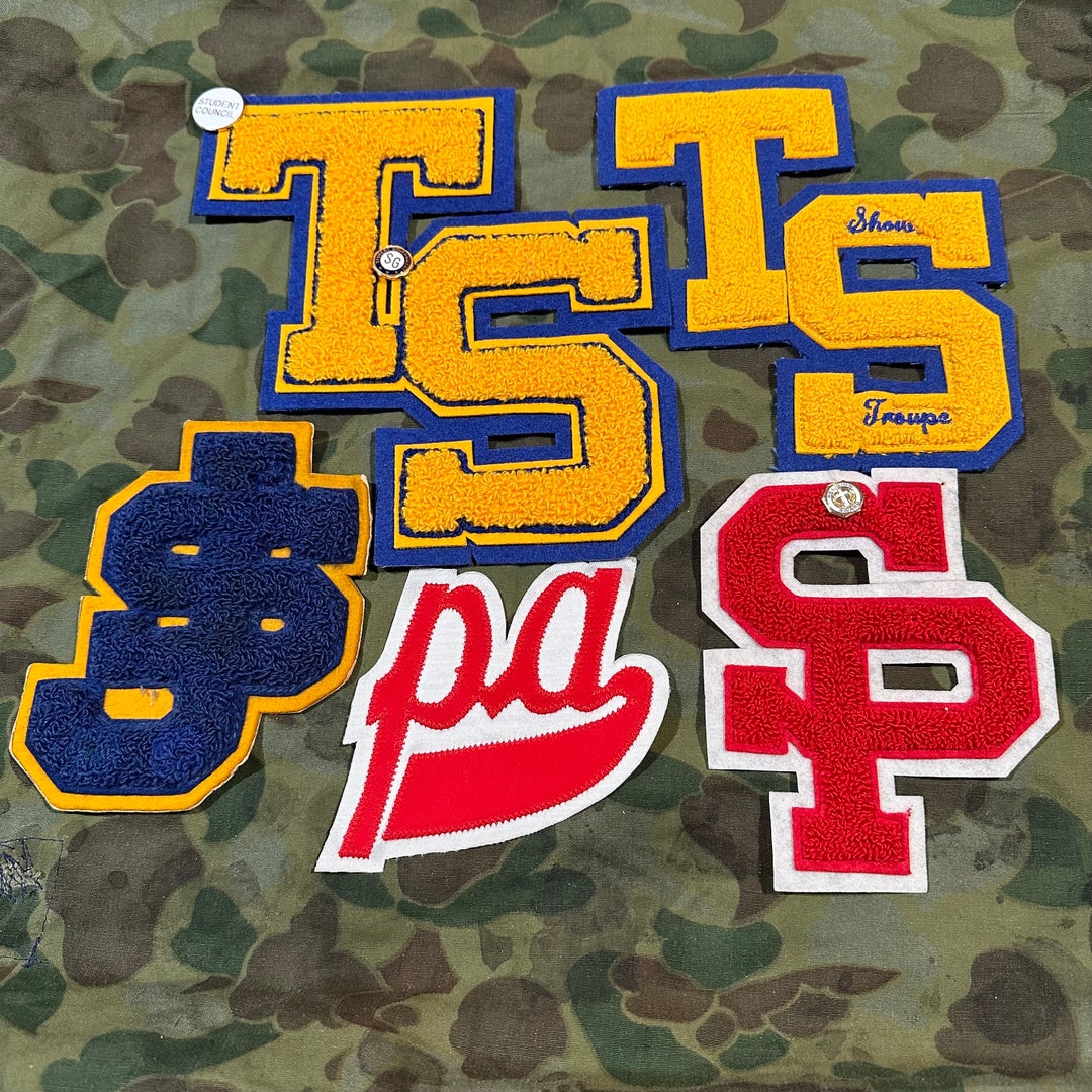 Vintage Varsity Letterman Patch Double Letters - Etsy