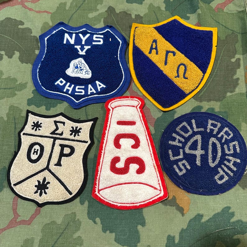 Vintage Chenille Club Patches Letterman - Etsy