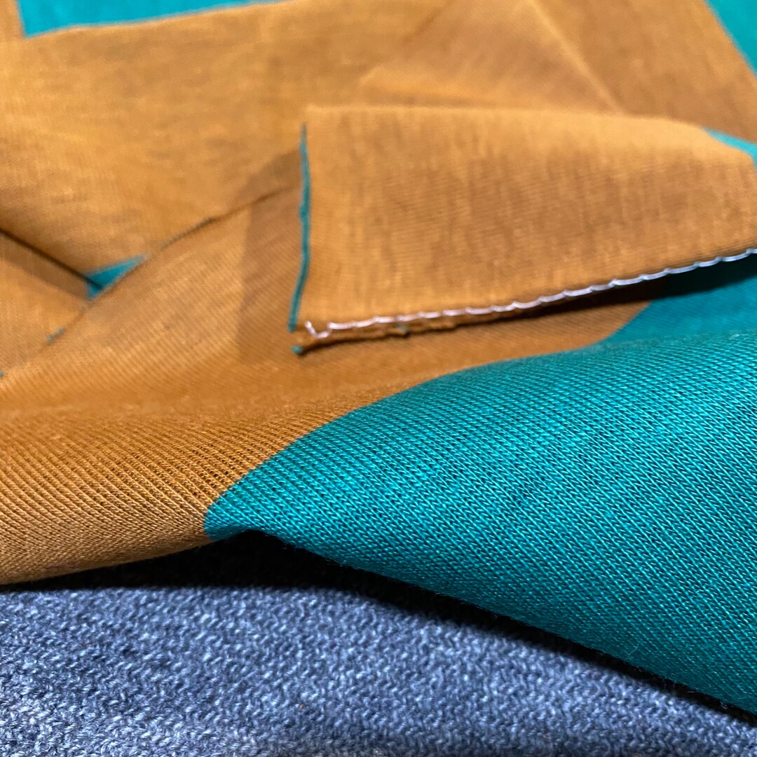 Vintage Fabric Yardage Rust and Green Awning Stripe - Etsy