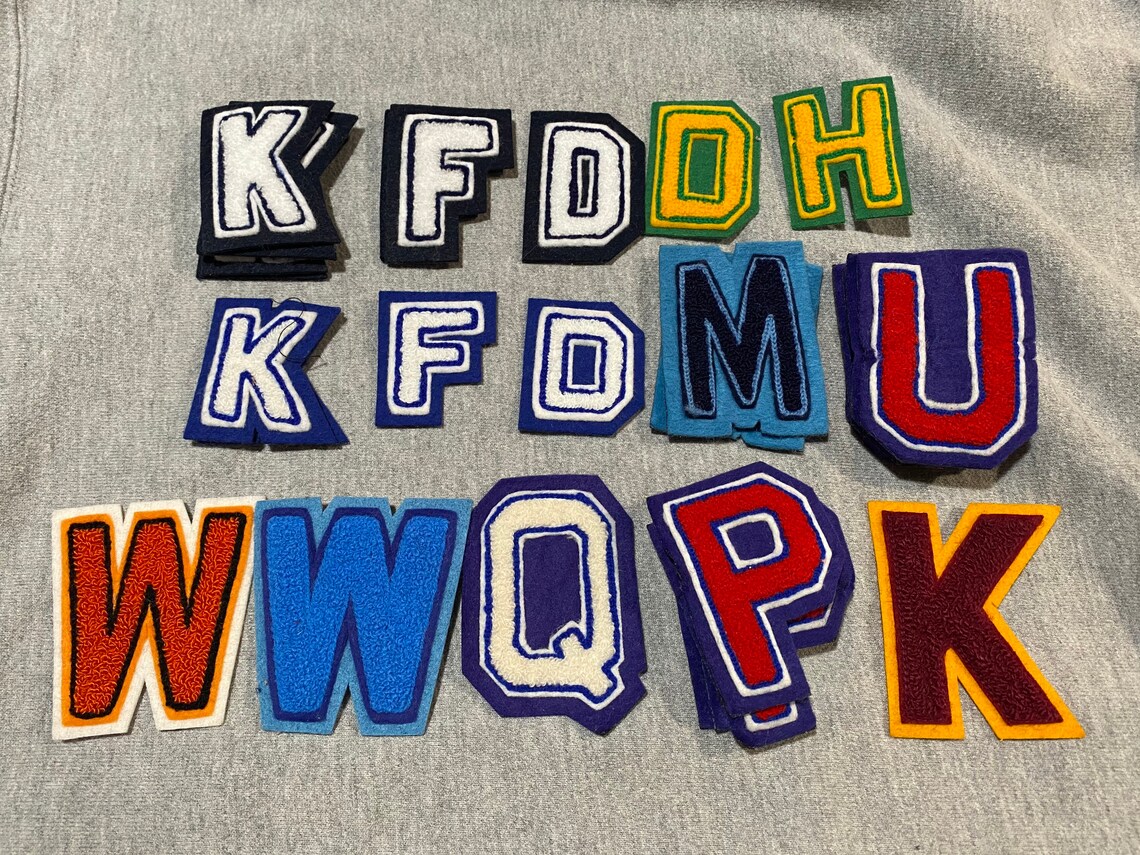 Vintage Varsity letter Patches 2-3 inches | Etsy