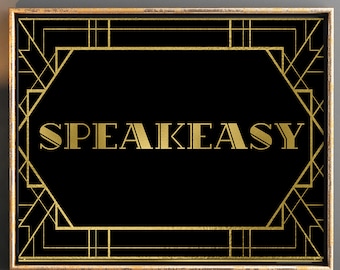 Roaring 20s Party Decorations Speakeasy Sign. Prohibition - Etsy