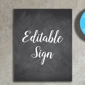 Editable Chalkboard Welcome Sign: Home Decor Art (digital Download) - Etsy