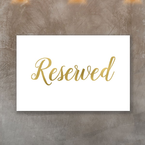 Printable Reserved Table - Etsy