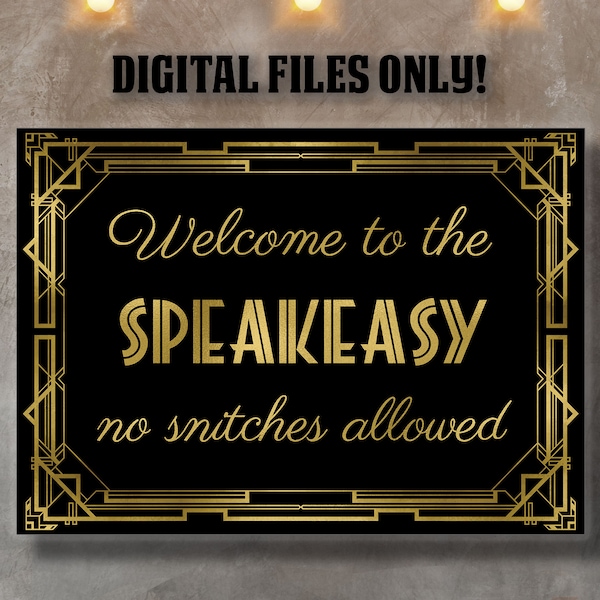 1920s Speakeasy Sign - Etsy