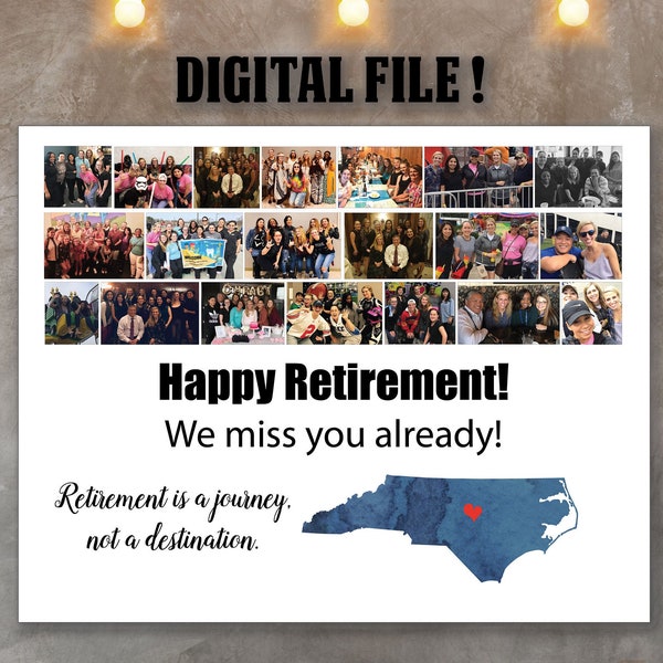 Retirement Photo Collage - Etsy
