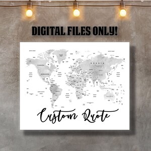 Custom Map of the World Custom World Map World Map - Etsy