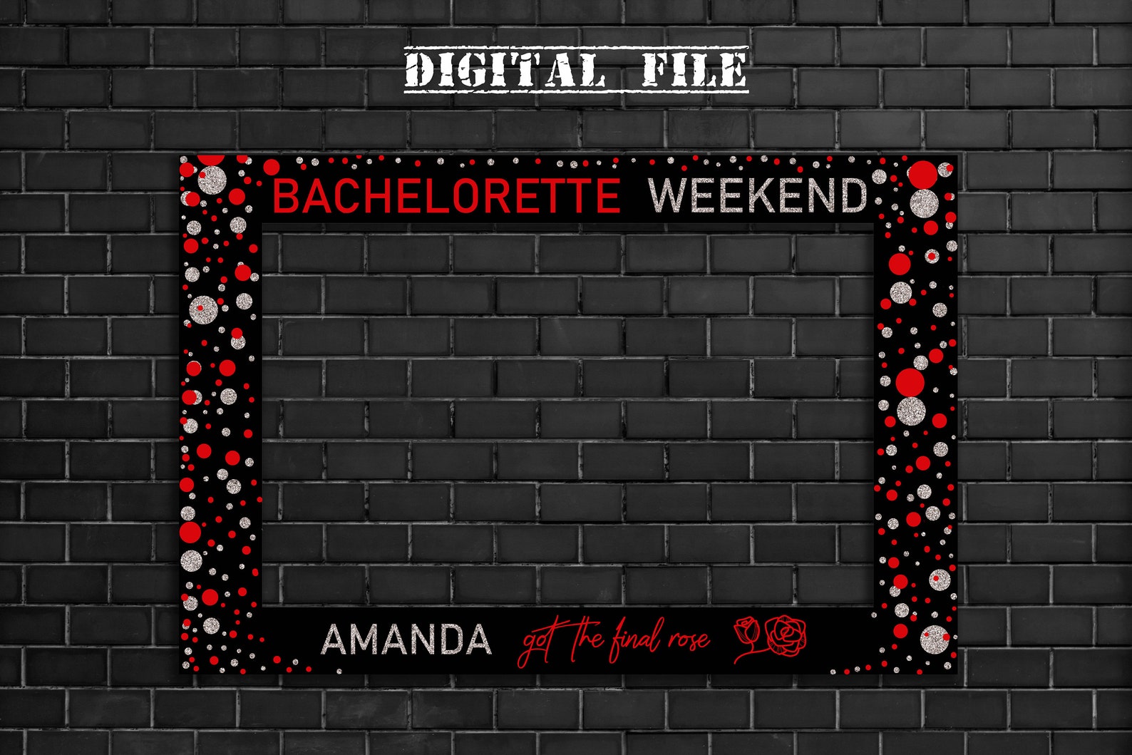 Custom Photo Prop Frame Digital Photo Selfie Frame Custom - Etsy