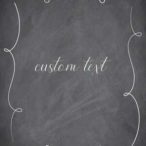 Editable Set of Chalkboard Signs With Wavy Hand Drawn Frames, Digital ...