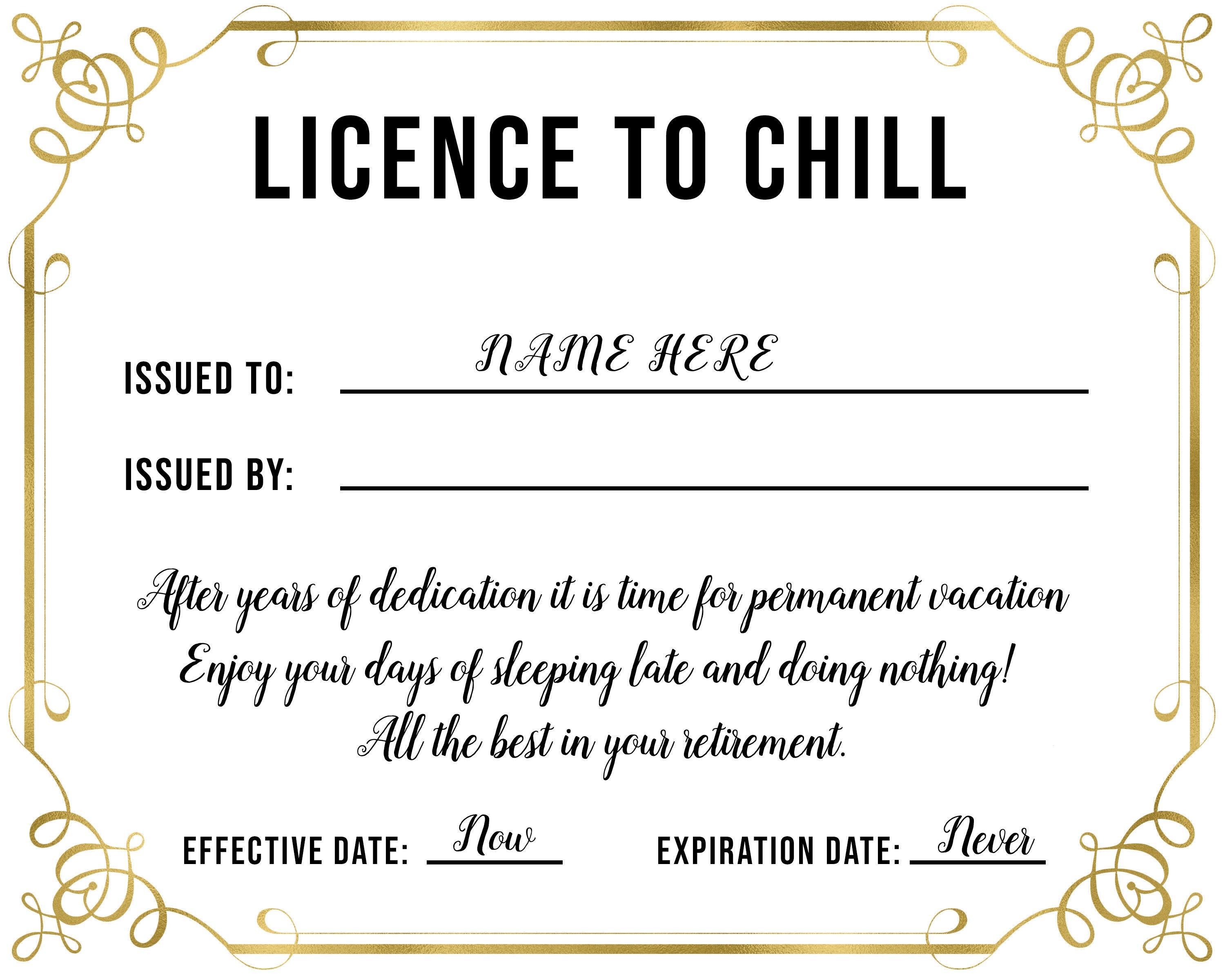 Happy Retirement Certificate