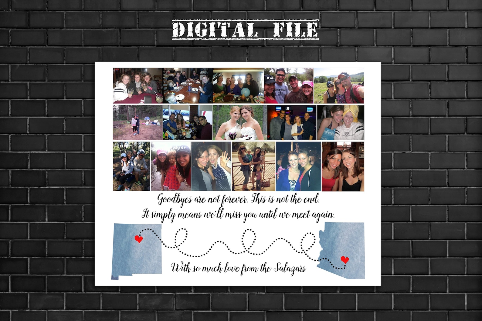 Farewell Photo Collage, Friends Collage, Moving Gift From Coworkers ...