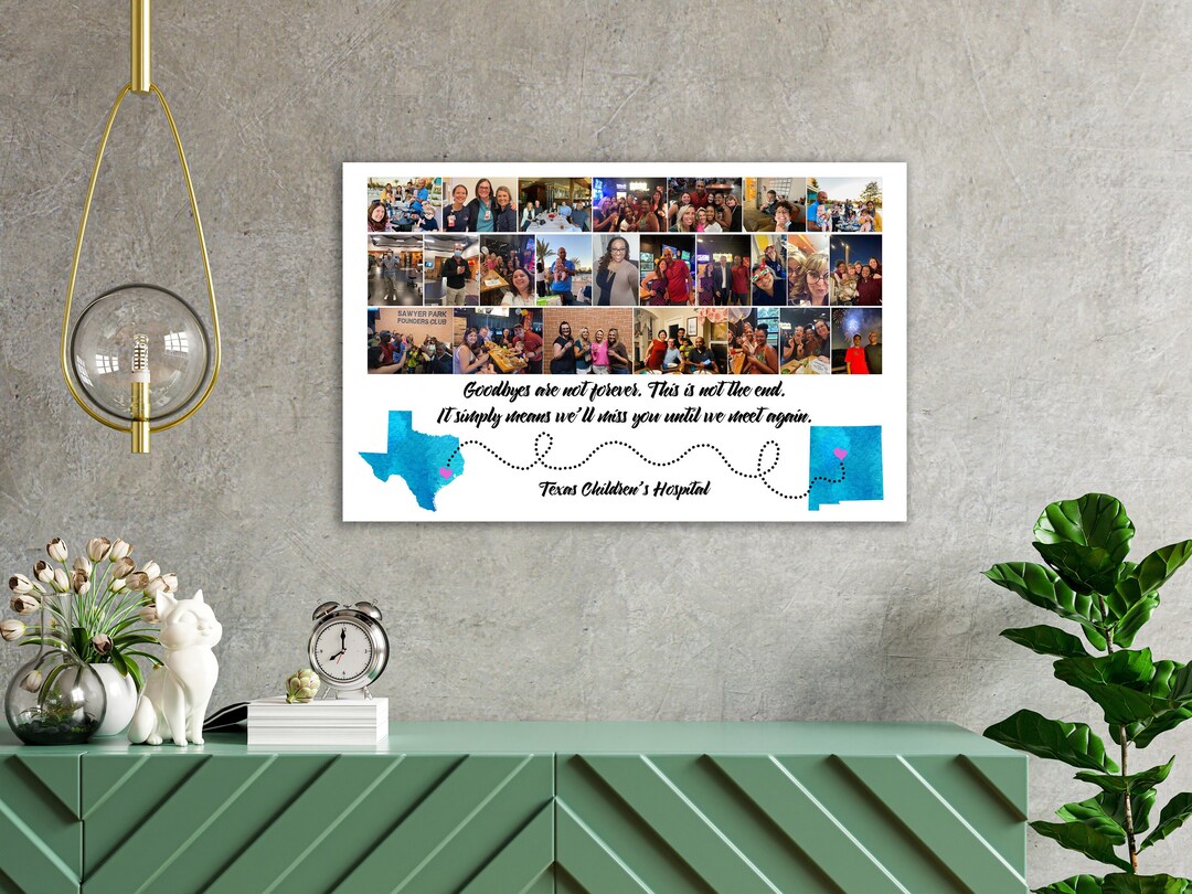 Custom Photo Collage Gift: Coworker Leaving, Retirement, Moving Away ...