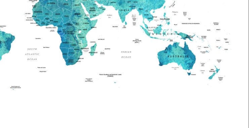 World Map Download World Map Printable With Countries Names | Etsy