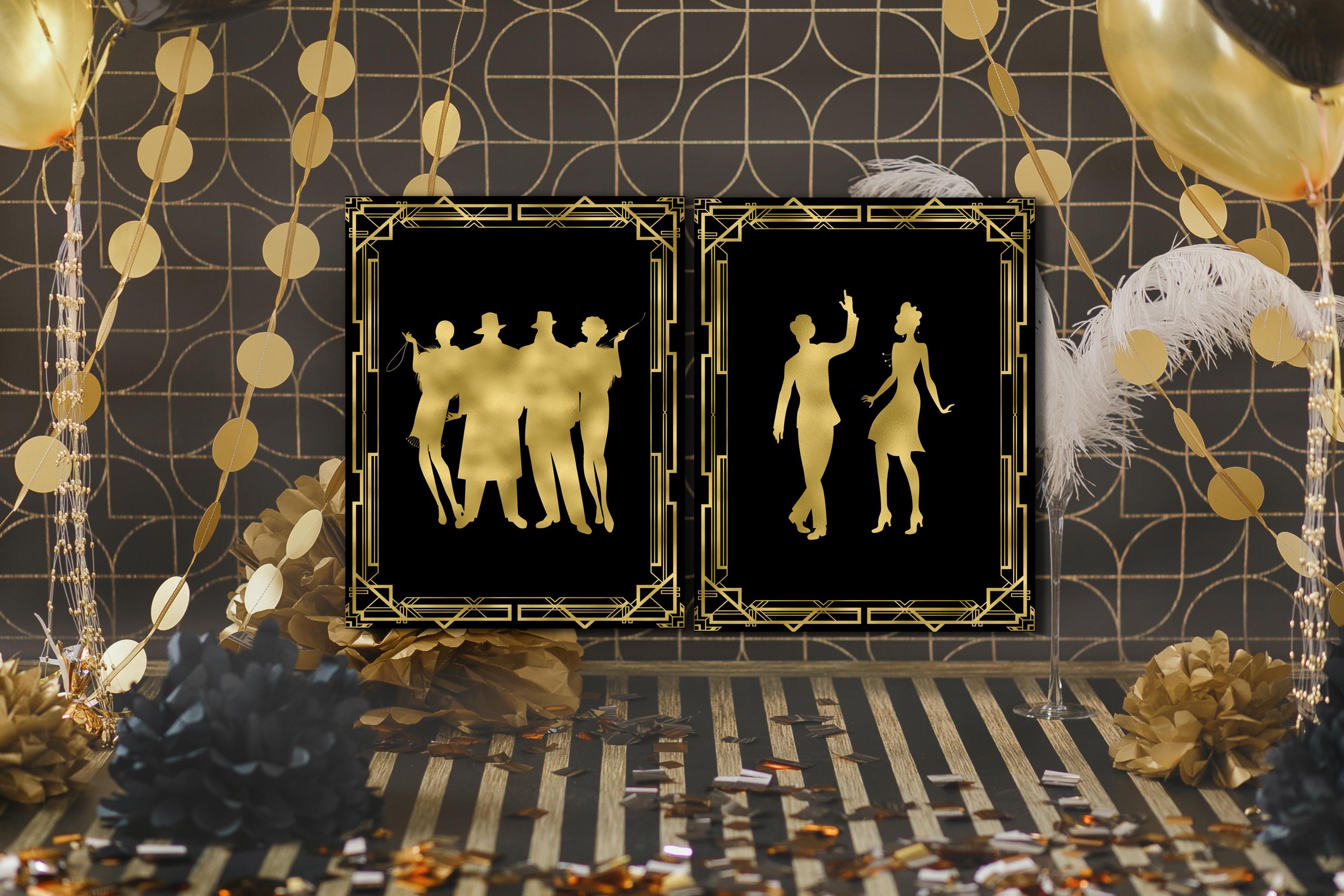 Gatsby Party Art Deco Posters: Roaring 20s Speakeasy Decor (digital ...