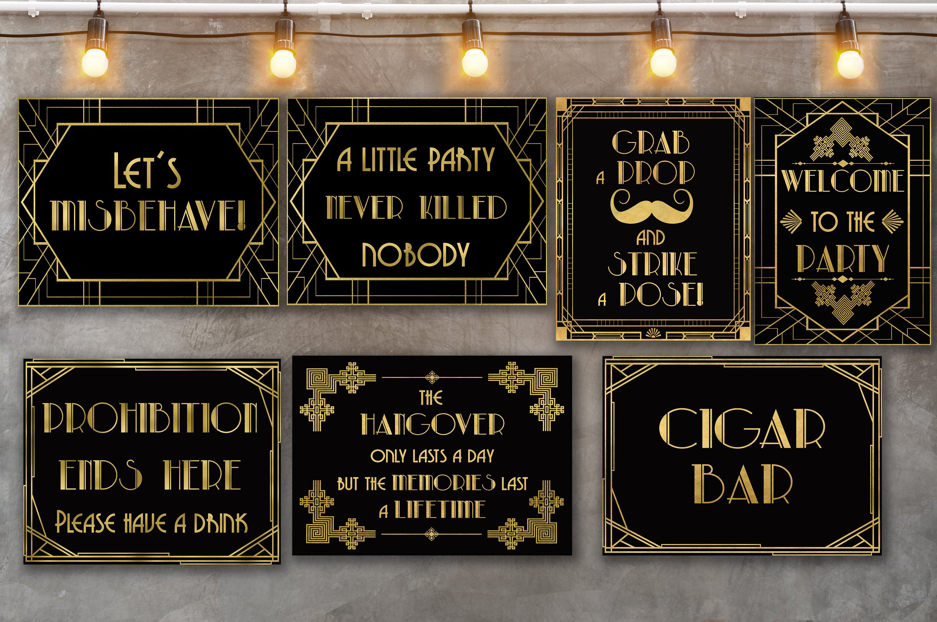 Prohibition Party Decor