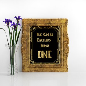 Custom Great One Birthday Sign Roaring 20s Custom Art Deco - Etsy