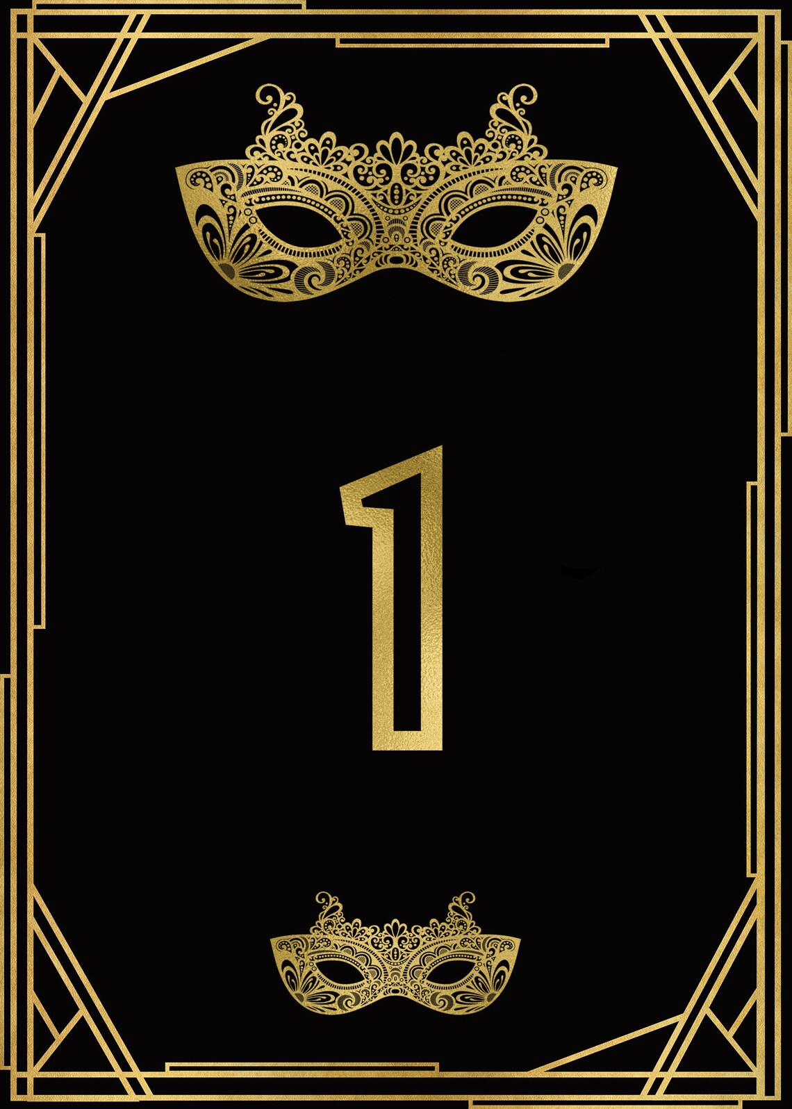 Masquerade Party Table Numbers: 5x7 Decoration (digital) - Etsy