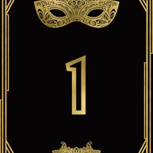 Masquerade Party Table Numbers: 5x7 Decoration (digital) - Etsy