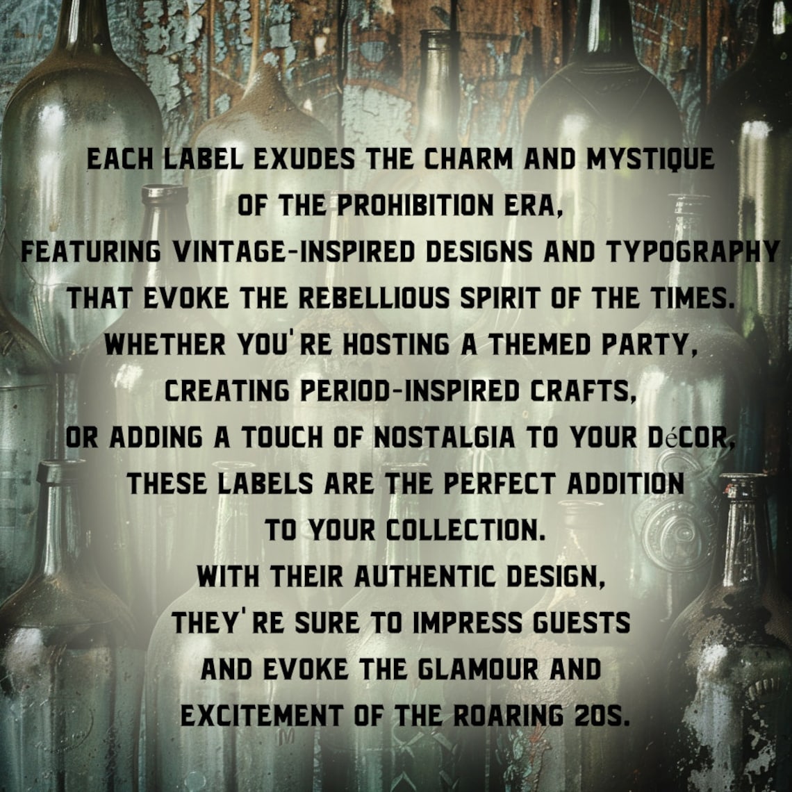 Prohibition Party Bootlegger Labels: Roaring 20s Speakeasy Decor (JPG ...
