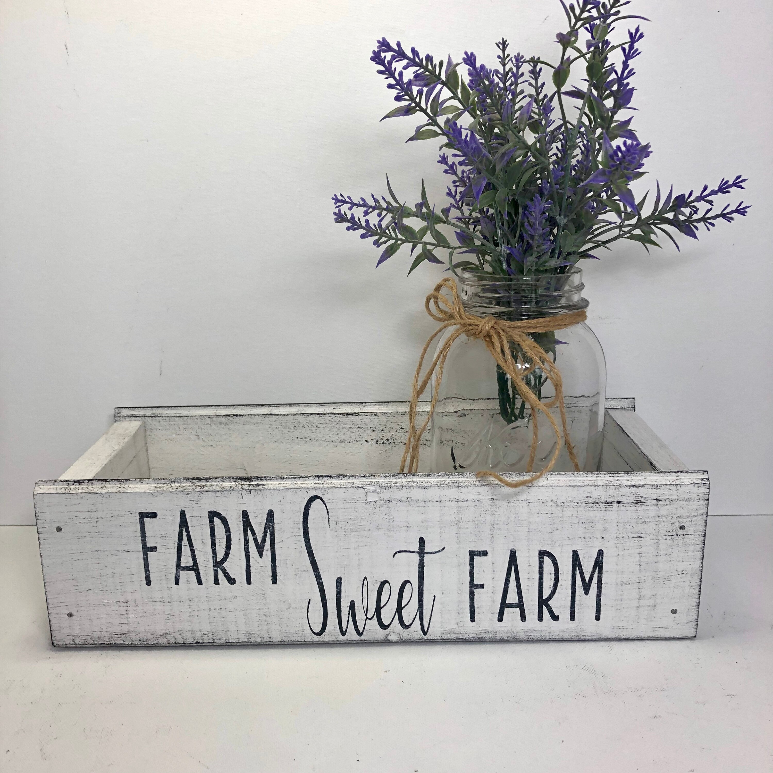 Farm Sweet Farm Utensil Caddy Planter Flower Box Kitchen | Etsy