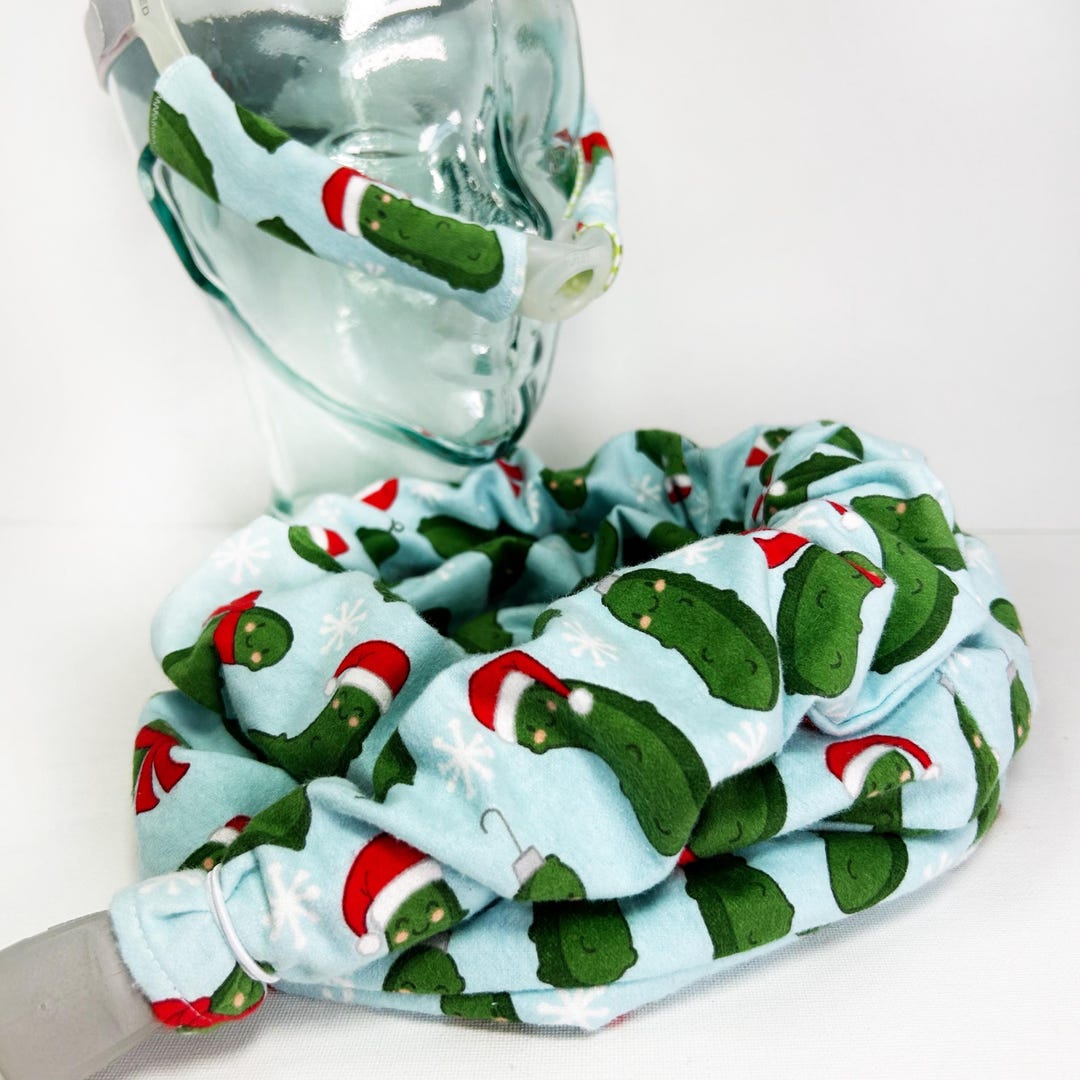 Christmas Santa Pickle, CPAP Hose Tubing Cheek Strap Cover 3pc Set ...