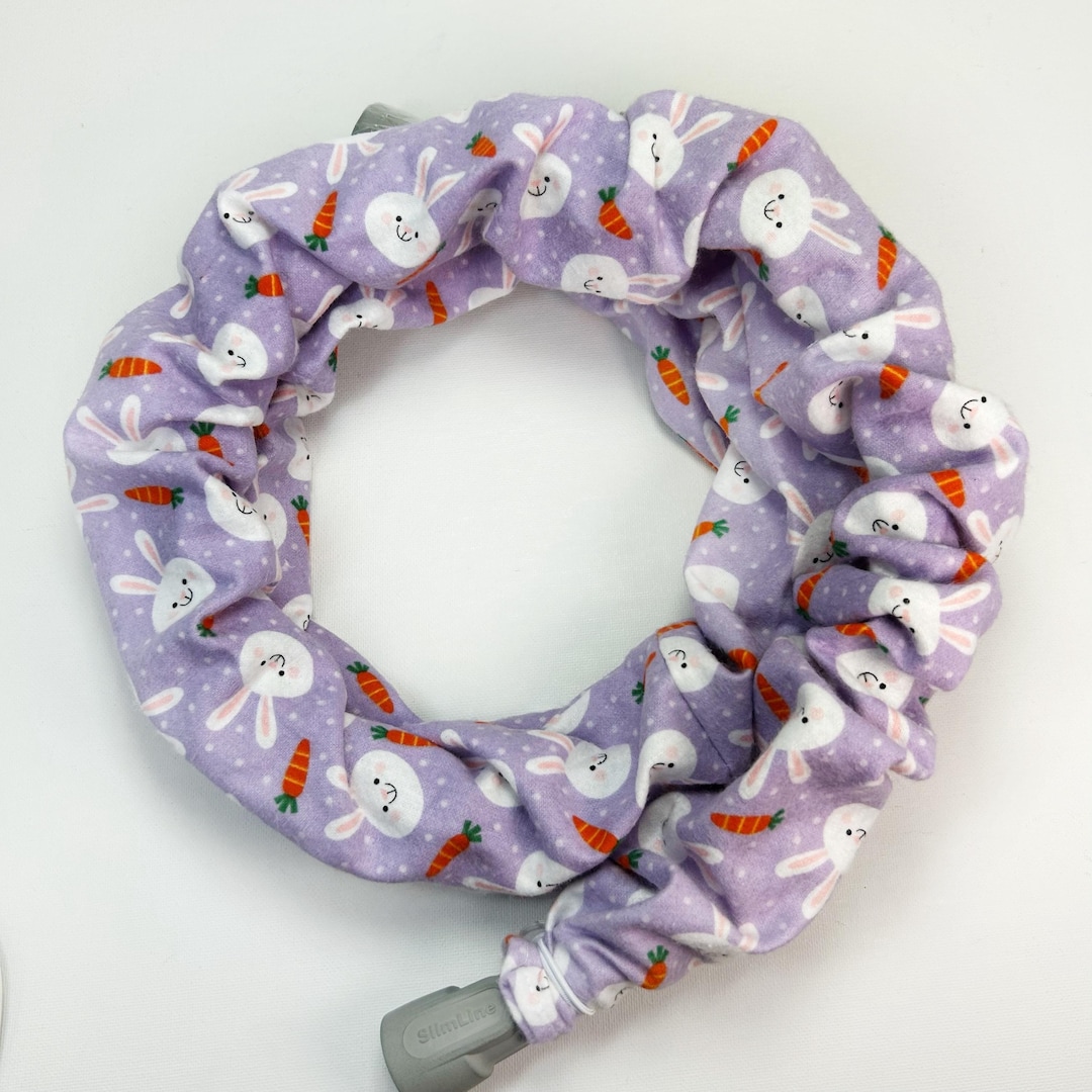 Purple Bunny, CPAP Hose Cover, BIPAP Tubing Sleeve Wrap, Trach Vent ...