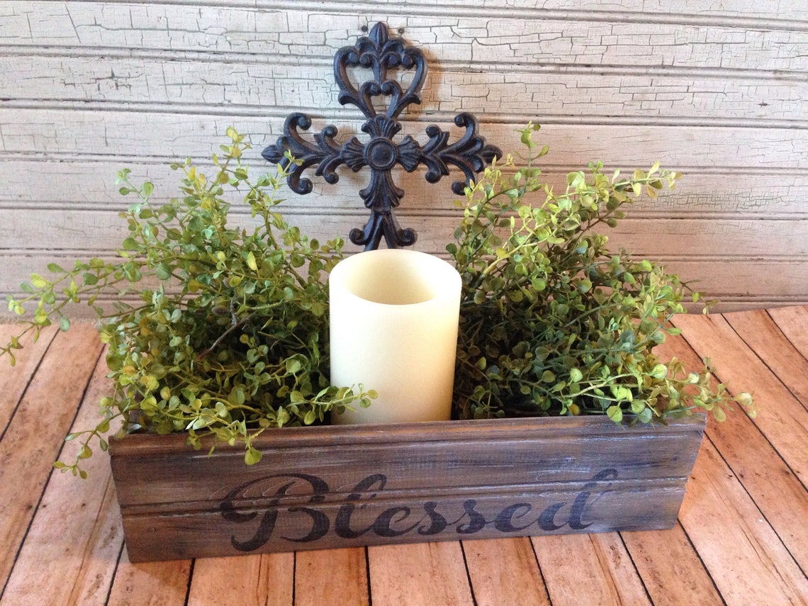 FREE SHIPPING Blessed Farmhouse Style Crate Farmhouse - Etsy