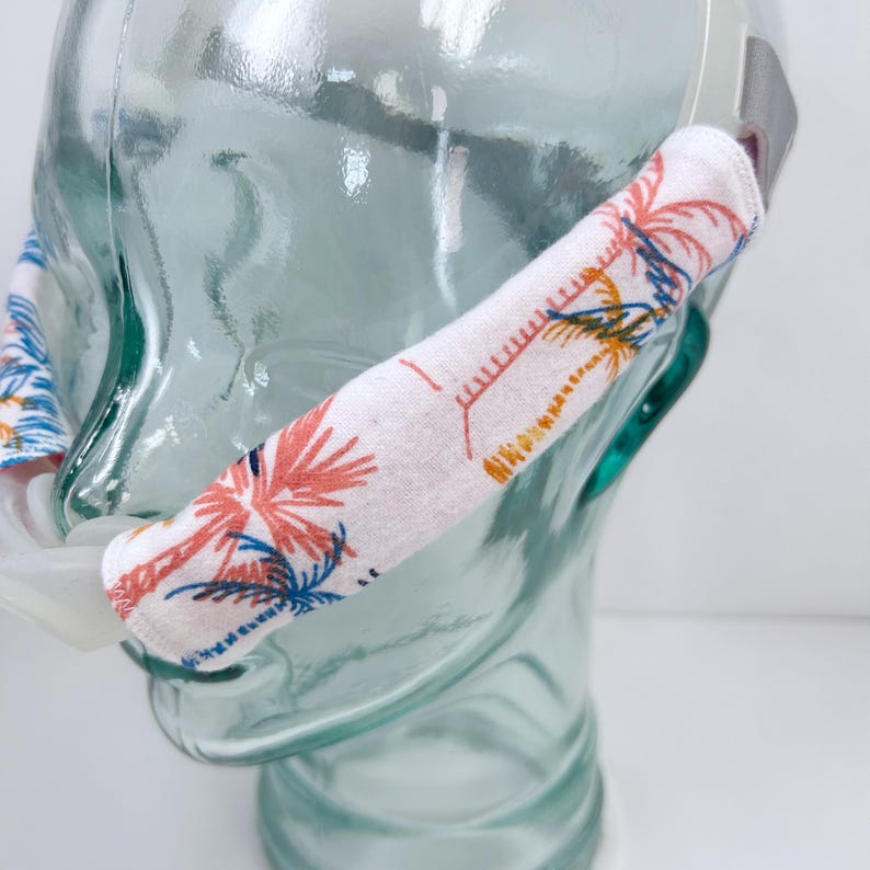 CPAP Cheek Strap Covers, PALM TREES, Cheekers, Insulating Cozy Pad ...