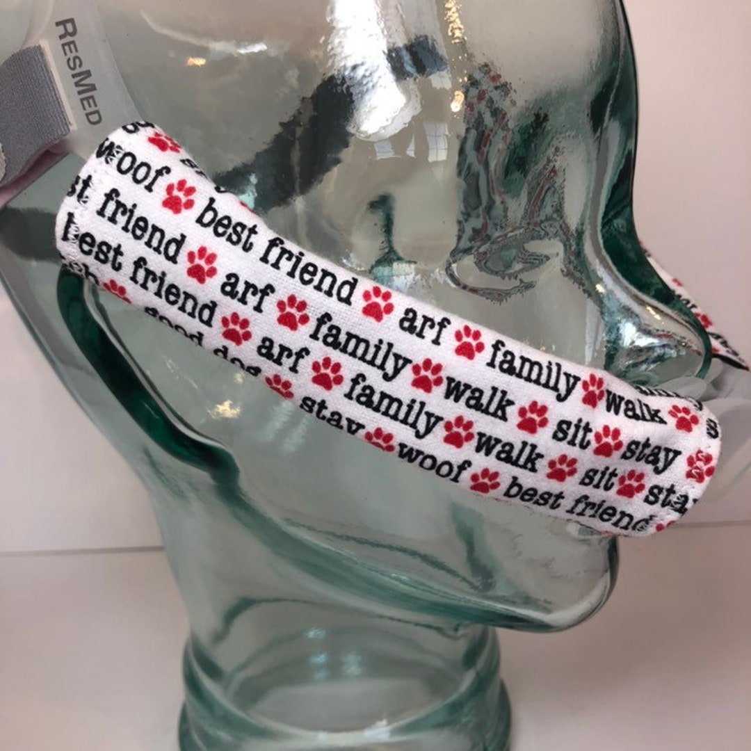 Dog Paw Print, CPAP Cheek Strap Pads, Protectors, Headgear Covers ...