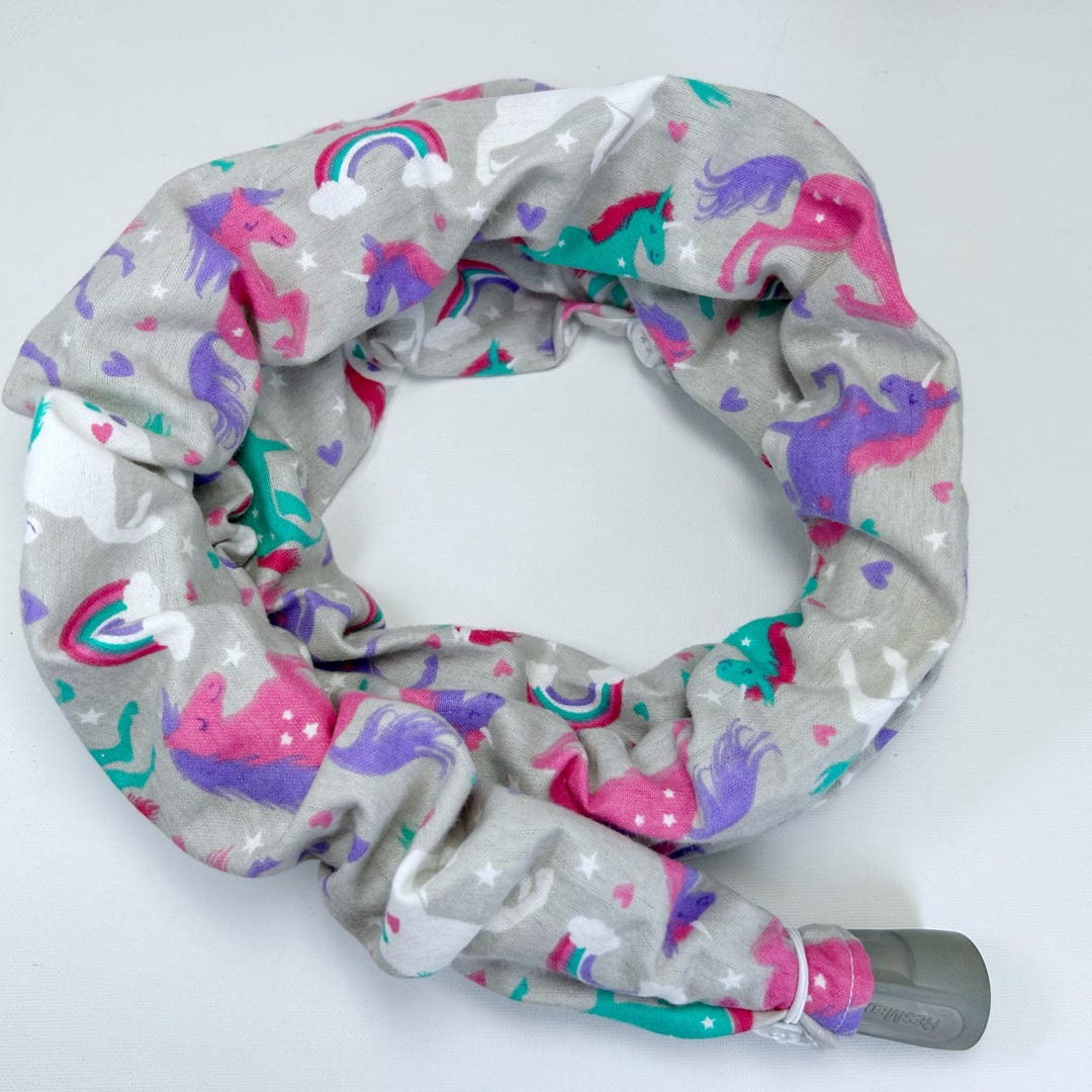 Rainbow Unicorns, CPAP Hose Cover, BIPAP Tubing Sleeve Wrap, Trach Vent ...