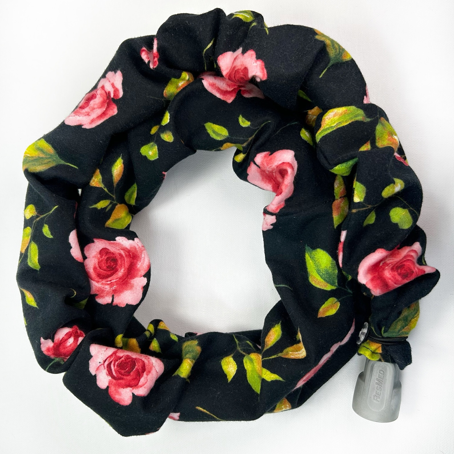 Black Watercolor Rose, Flannel CPAP Hose Sleeve, Tubing Warmer, 6ft ...