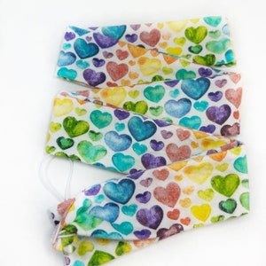 CPAP Hose Cover, Rainbow Watercolor Hearts, Tubing Wrap, Bipap, Apap ...