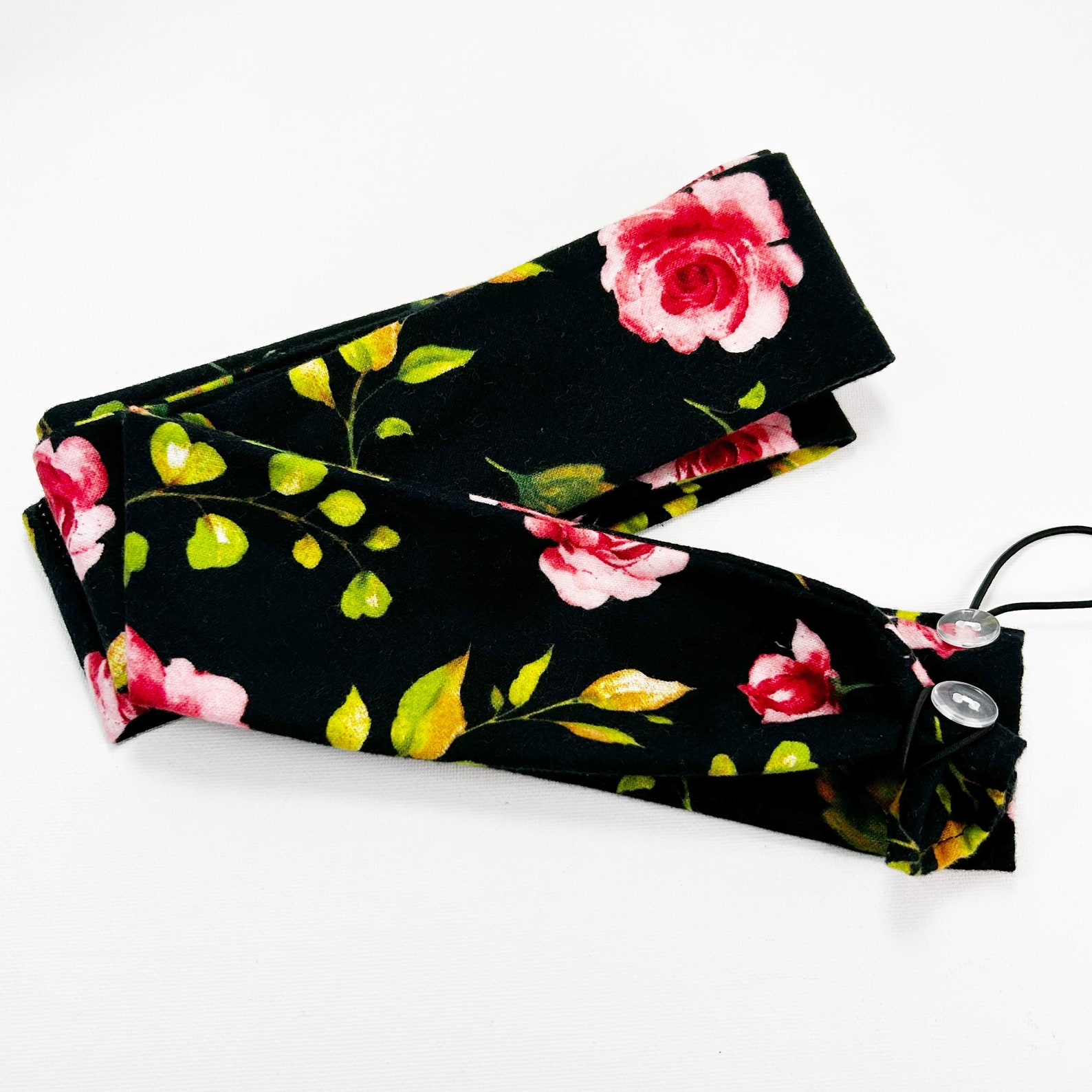 Black Watercolor Rose, Flannel CPAP Hose Sleeve, Tubing Warmer, 6ft ...