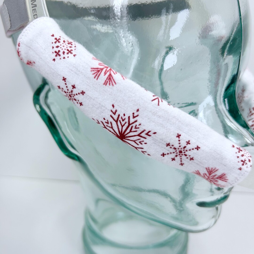 CPAP Cheek Strap Covers, Red Snowflake, Cheekers, Pads, Sleep Apnea ...