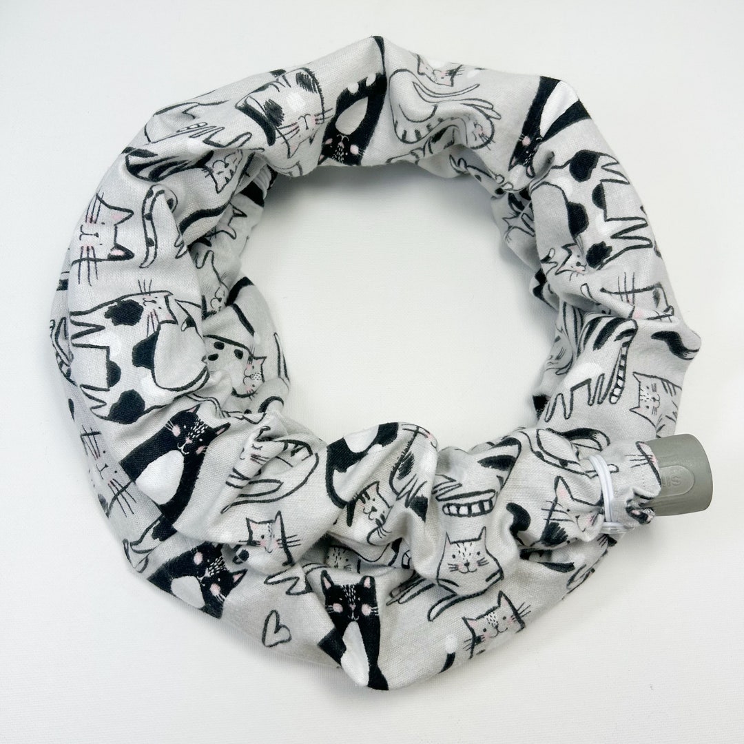 Gray Cats, Flannel, CPAP Hose Cover, CPAP Tubing, Sleep Apnea ...