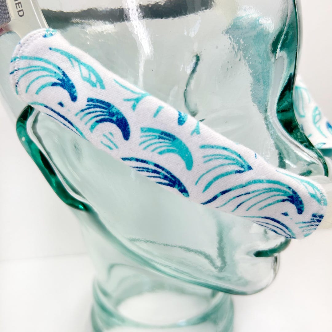 Ocean Waves, CPAP Cheek Strap Covers, Cheekers, Cozy Pad Cushion, Line ...