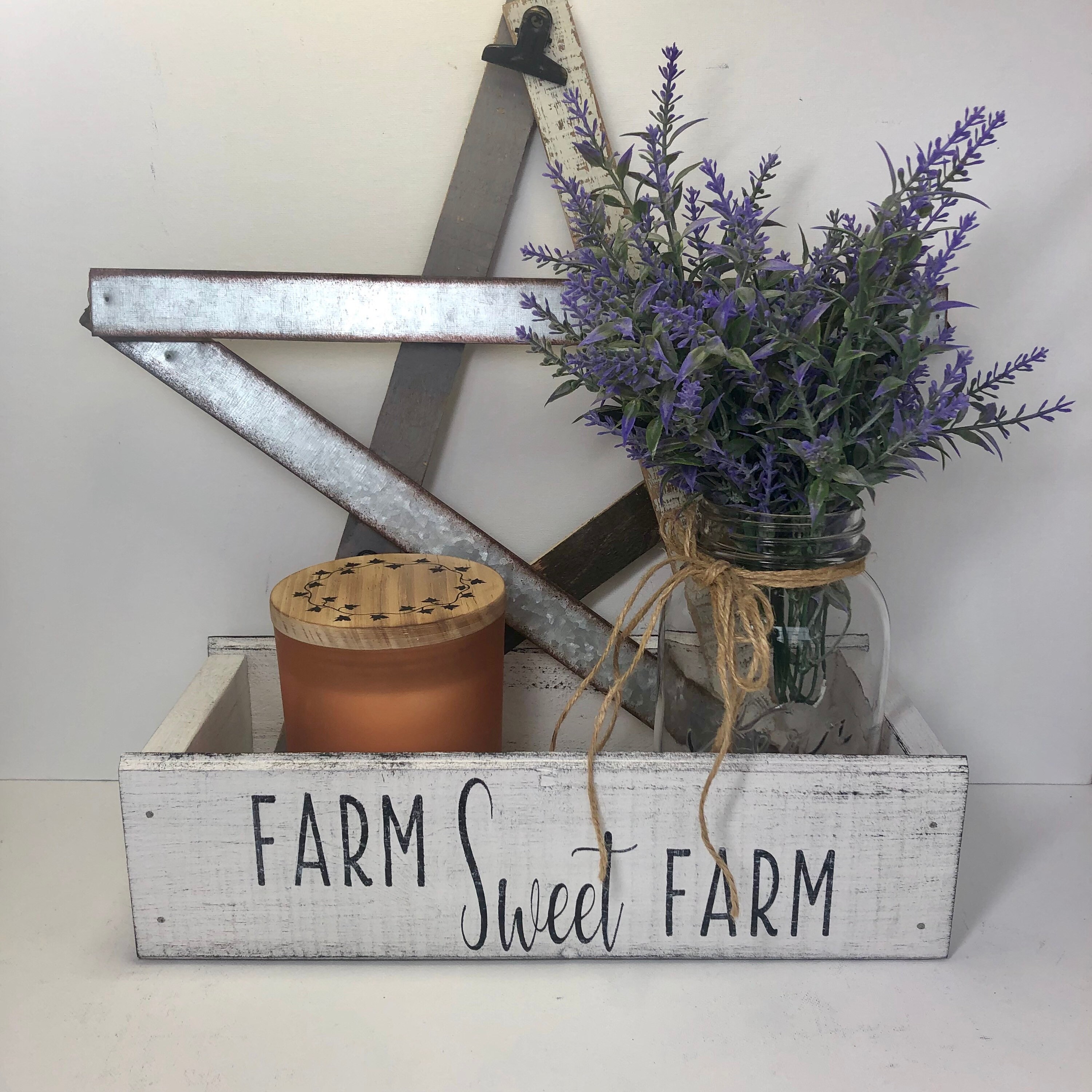 Farm Sweet Farm Utensil Caddy Planter Flower Box Kitchen | Etsy