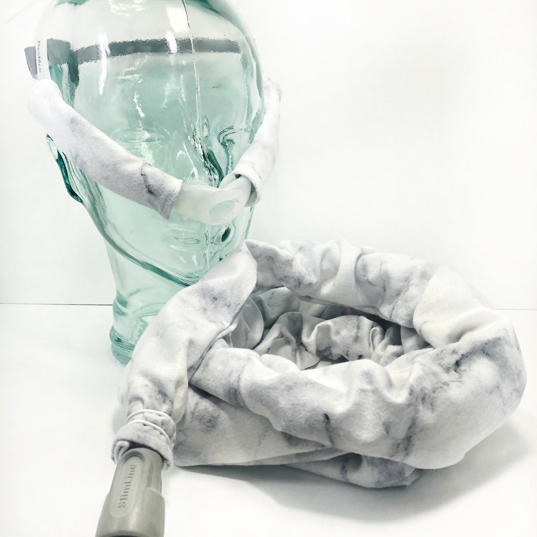 Marble Look, CPAP Hose and Cheek Strap Cover 3pc Set, Tubing Cozy ...