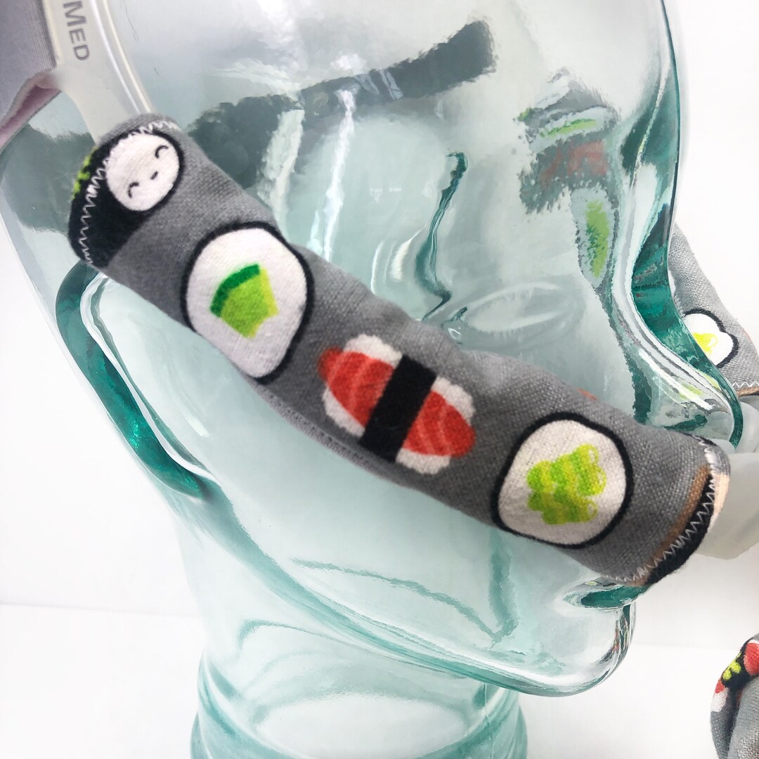 Sushi, CPAP Cheek Strap Covers, Soft Flannel, Cheek Pads, Sleep Apnea ...